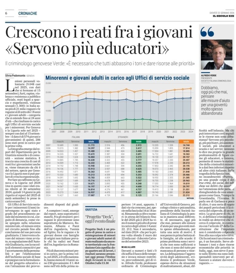 Il Secolo XIX - 22/01/2026 - Centro di Solidarietà di Genova